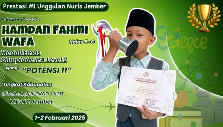Hamdan Fahmi Wafa Persembahkan Medali Emas untuk MI Unggulan Nuris ...